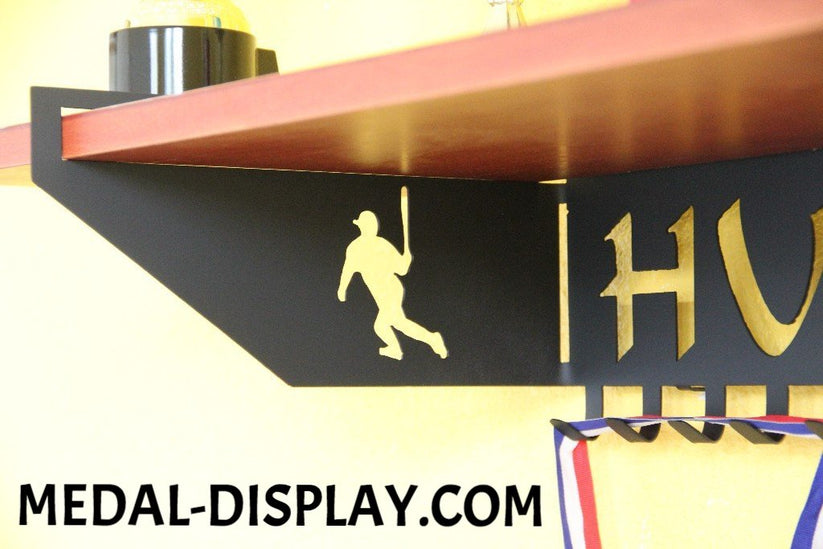 Trophy Shelf: Trophy Shelf Personalized Medal Display: Medals Hanger ...