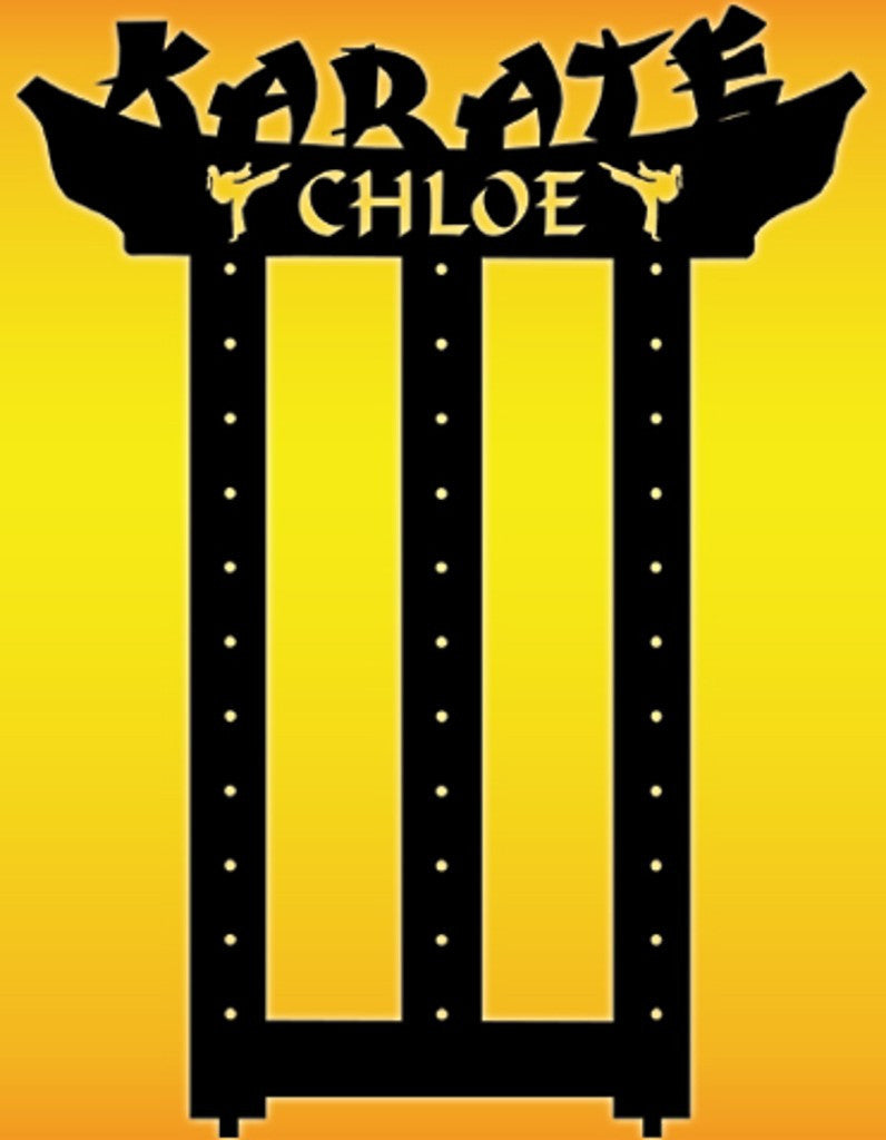 Karate Belt Holder Templete – Personalized Medal Holders by ...